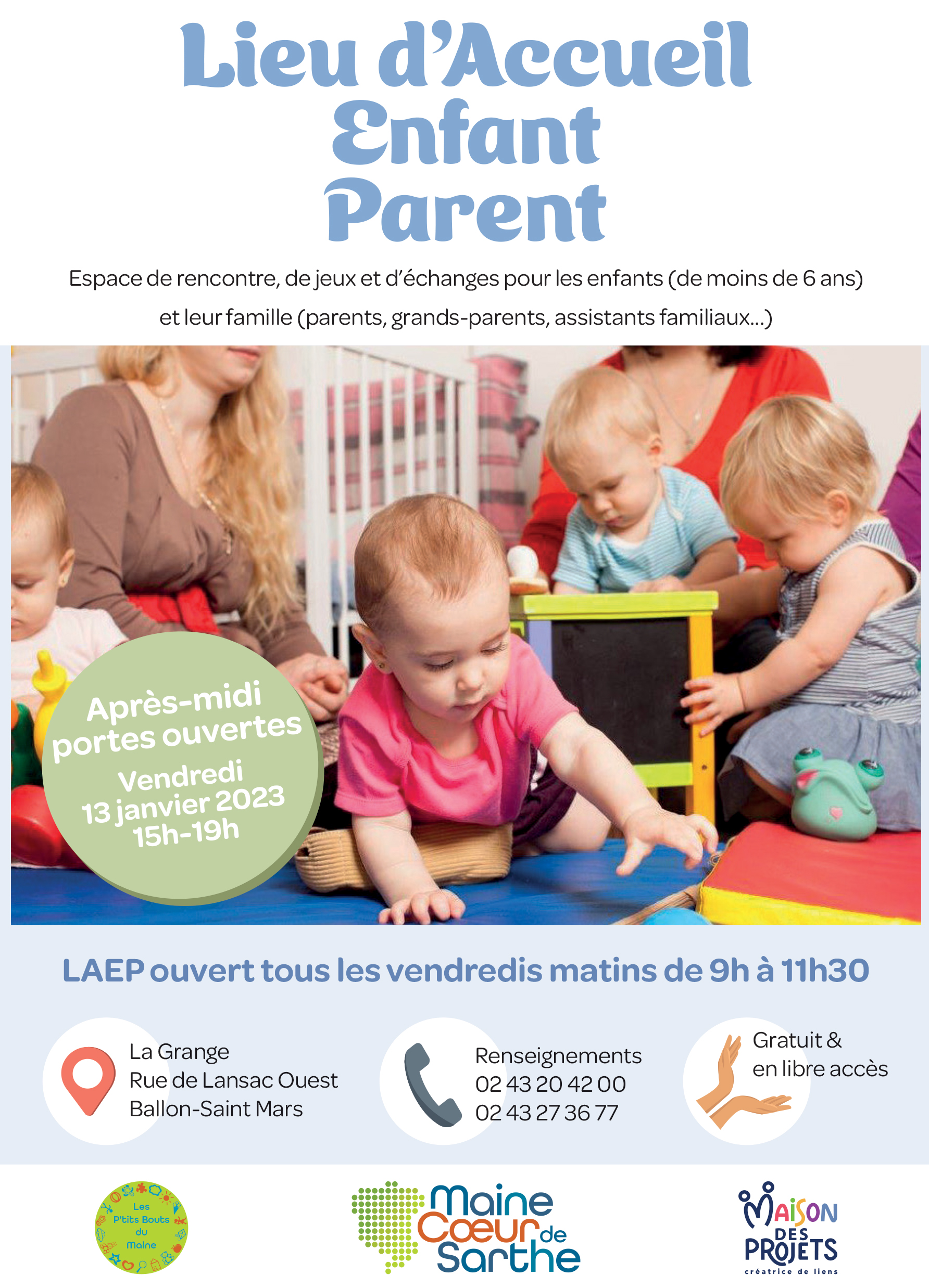 Portes ouvertes LAEP 13 janvier - Actualités - Maison des Projets